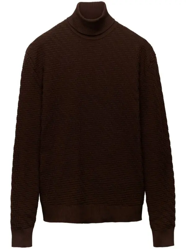 Prada Turtleneck Nylon Sweater
