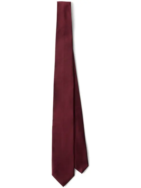 Prada Pointed-Tip Silk Tie Red Editorialist