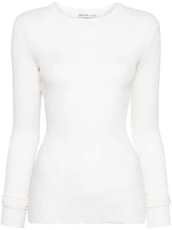 JAMES PERSE Long-sleeve Ribbed Sweater - Neutrals