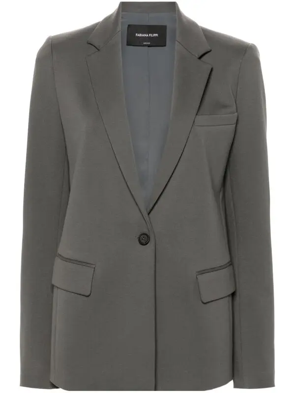 Fabiana Filippi Single-breasted Blazer - Grey