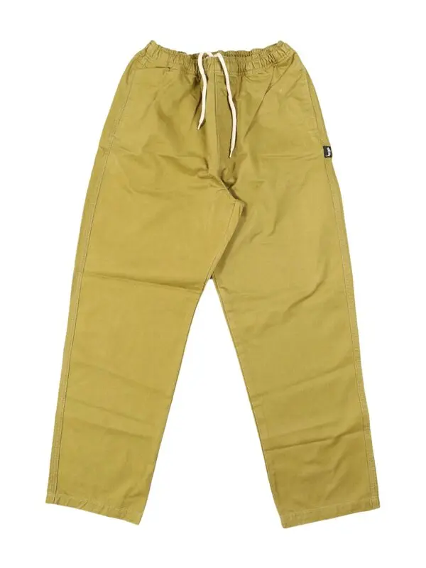 StüSsy Drawstring Cotton Trousers In Green 47% Off Editorialist