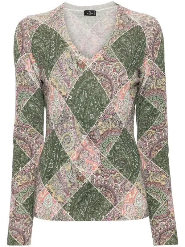 Etro Diamond-pattern Sweater