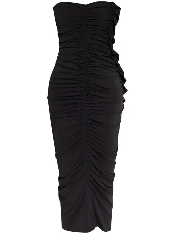 Attico Ruched Midi Dress