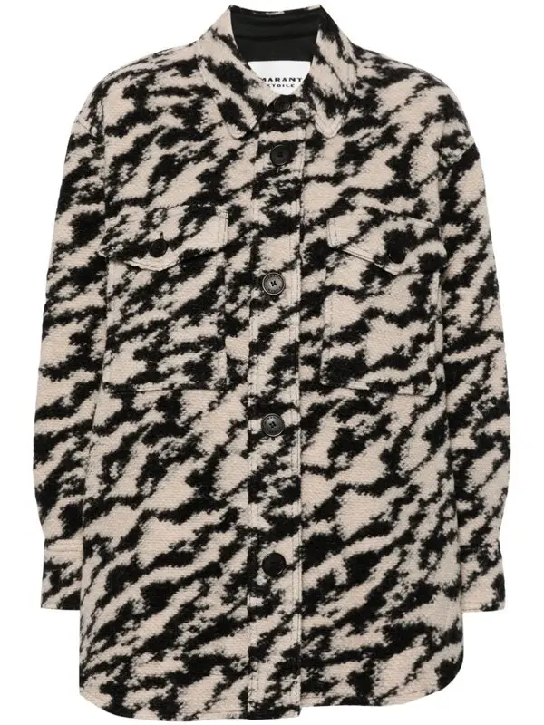 MARANT ETOILE Harveli Abstract Jacket - Neutrals