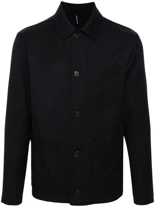 Incotex Mélange Wool Blouse