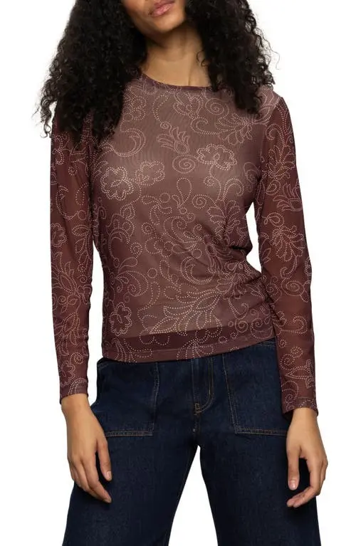 Sanctuary Floral Print Mesh Top - Bohemian
