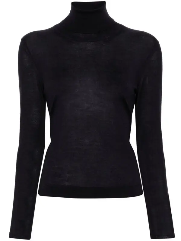 TOM FORD Fine-knit Turtleneck Sweater - Blue