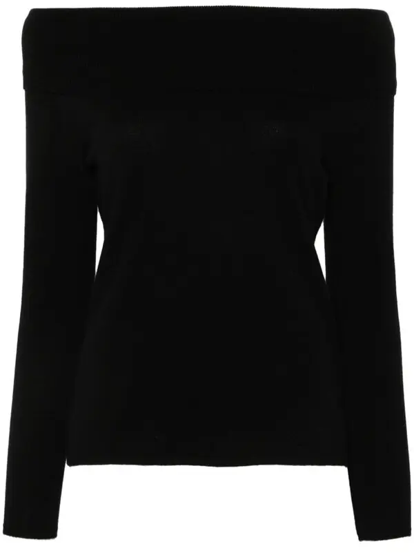 ALLUDE Off-shoulder Sweater