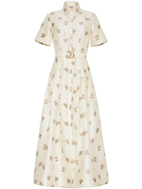 Adam Lippes Leighton Floral Print Dress