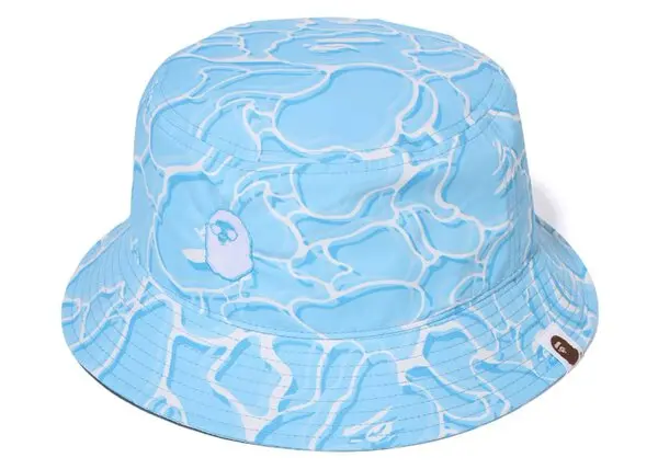 BAPE Abc Sea Surface Camo Bucket Hat - Blue