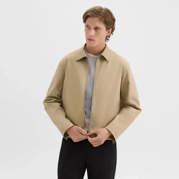 Theory Blouson Zip Jacket In Khaki - 60% Off | Editorialist