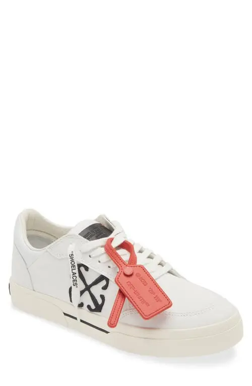 Off-White Arrow Canvas Low-top Sneakers - White - Black