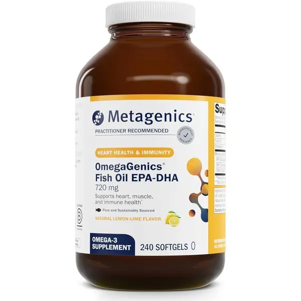 METAGENICS Omegagenics Epa-dha 720 Omega-3 Fish Oil Lemon Flavor