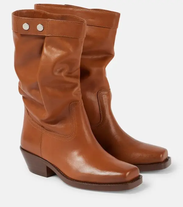 Isabel Marant Ademe Leather Ankle Boots - Brown