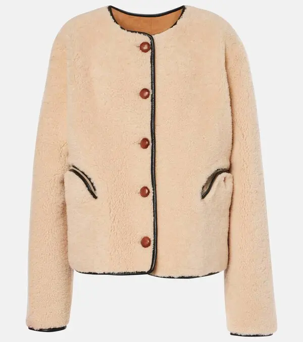 BLAZÉ MILANO Gliss Reversible Shearling Jacket - Brown