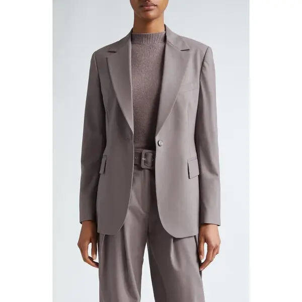 Eleventy One-button Stretch Wool Blazer