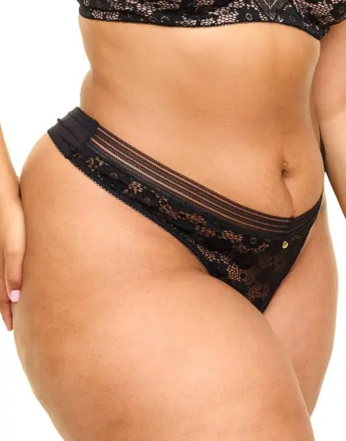 ADORE ME Nolie Thong Panties - Black