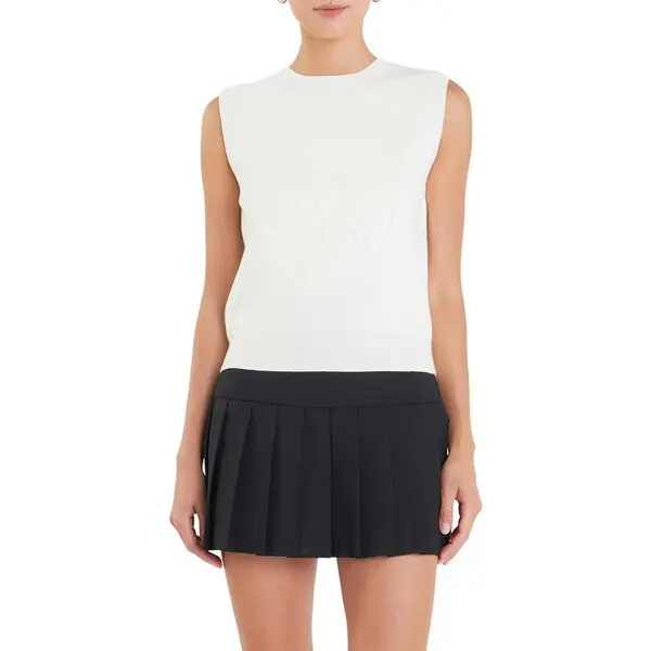 English Factory Sports Club Embossed Monogram Sleeveless Shell