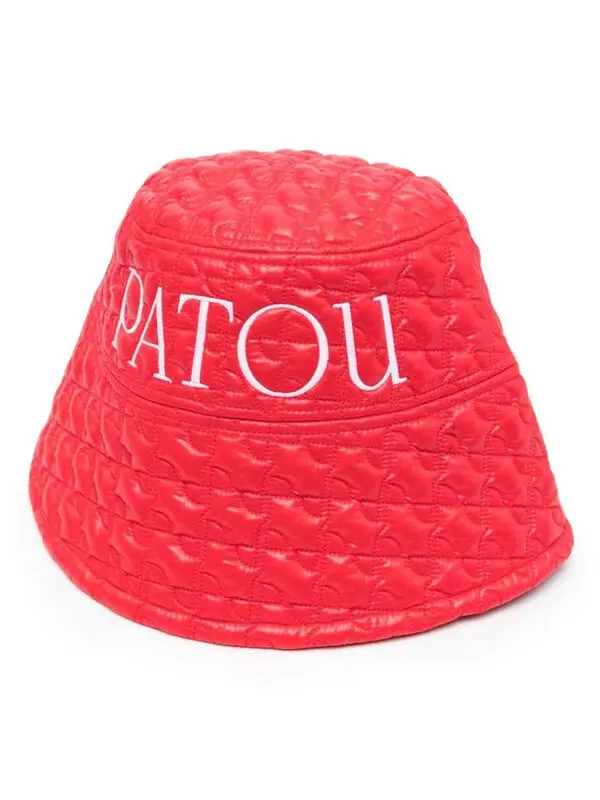 Patou Embroidered Logo Bucket Hat - Red