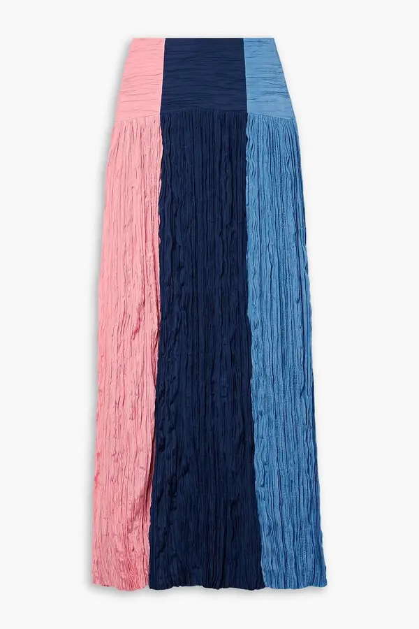 Partow Milo Colorblock Crepon Maxi Skirt