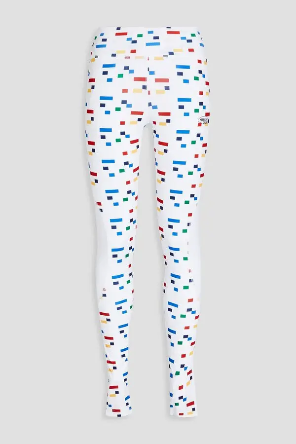 Missoni Perforated Printed Stretchjersey Leggings - White