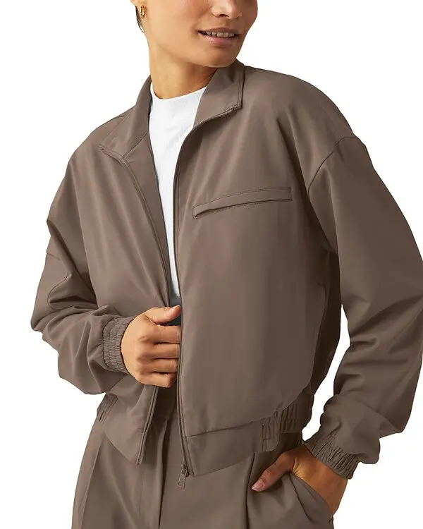 Beyond Yoga Cropped Jacket - Dune