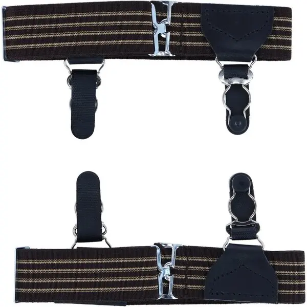 Trafalgar Sutton Double Grip Sock Garters - Brown