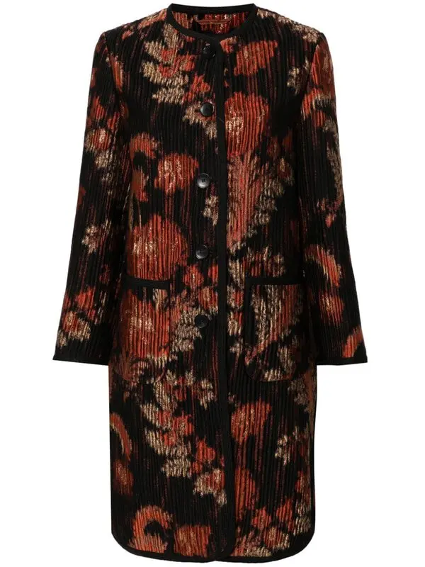 Etro Abstract Jacquard Long Coat