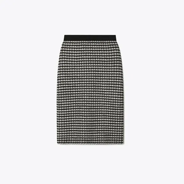 Tory Burch Jacquard Sweater Skirt - Black/green