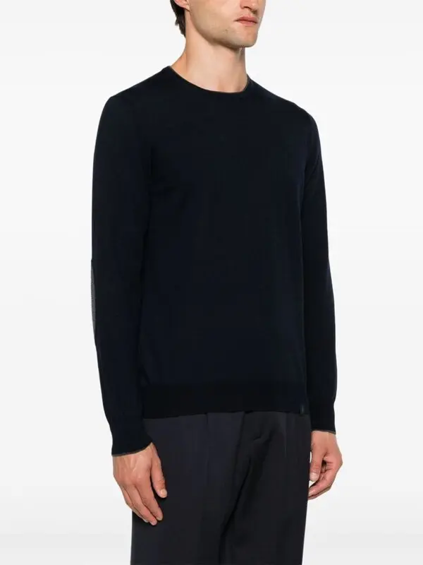 FAY Round-neck Virgin Wool Sweater