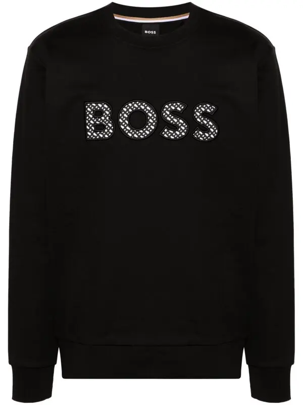 Hugo Boss Logo-patch Sweatshirt - Black