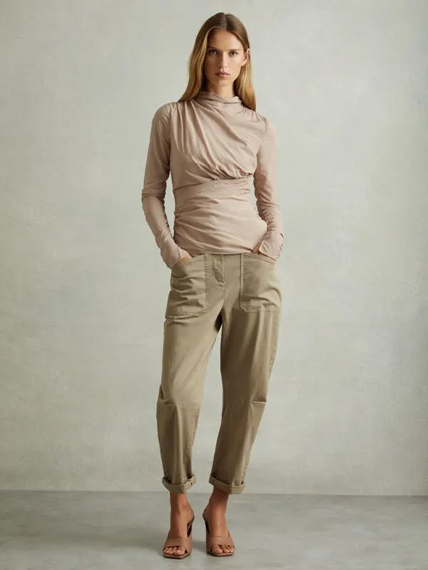 REISS Eleni Ruched Top