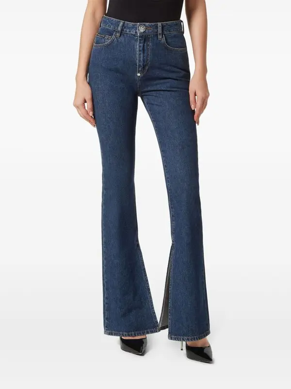 Philipp Plein High-waisted Flared Jeans - Blue
