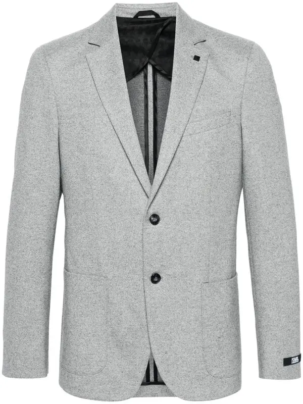Karl Lagerfeld Brooch-detail Single-breasted Blazer