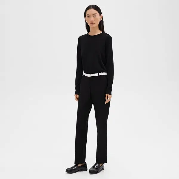 Theory Leather Oblong Belt - White