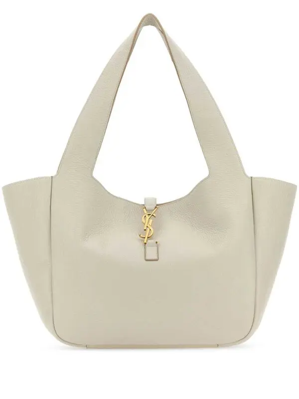 Saint Laurent Bea Leather Tote Bag - Neutrals