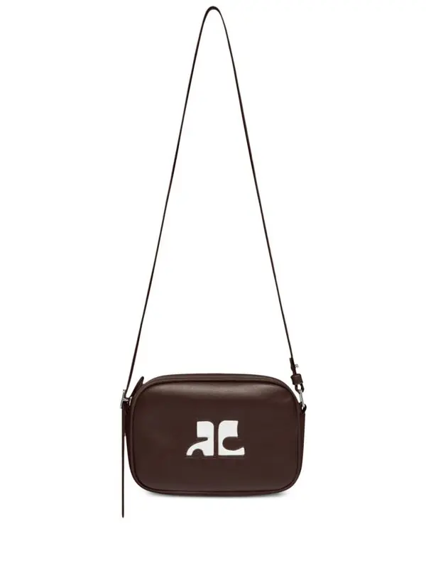 COURREGES Reedition Leather Camera Bag - Brown