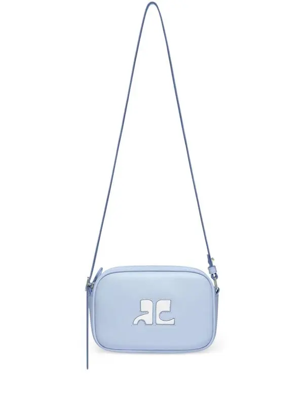 COURREGES Reedition Leather Camera Bag - Blue