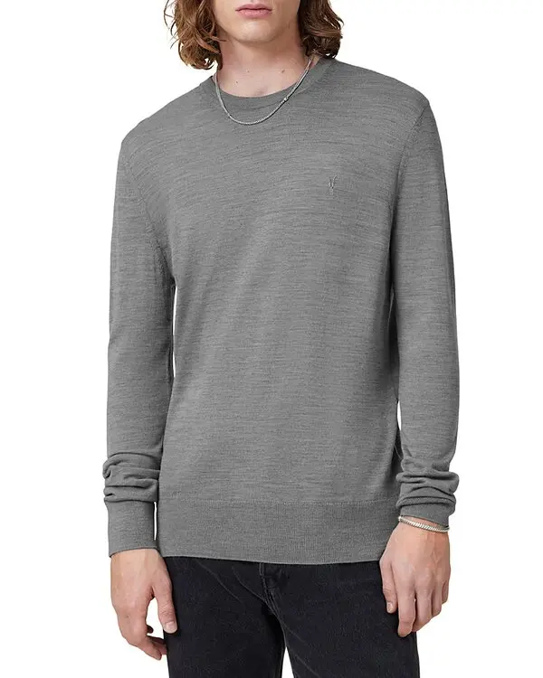 All Saints Mode Regular Fit Merino Wool Sweater - Fossil Grey