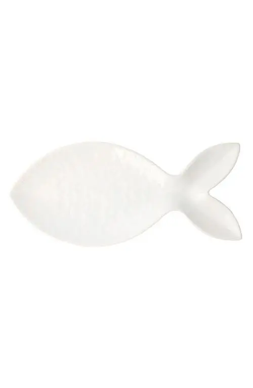 VIETRI Santorini Figural Fish Platter - White