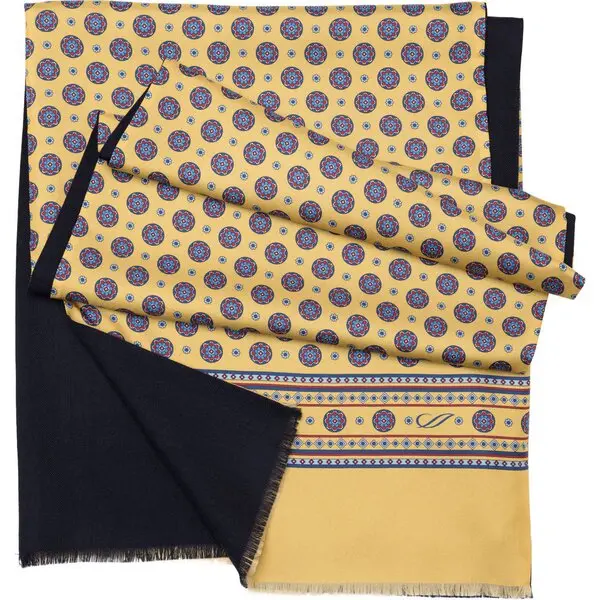 ELIZABETTA Palatinowool Backed Silk Scarf For - Yellow
