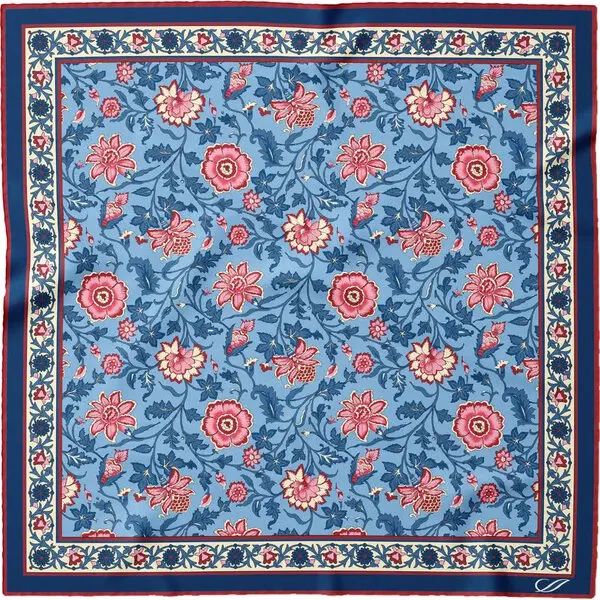 ELIZABETTA Ibizasilk Pocket Squarefor - Blue And Pink