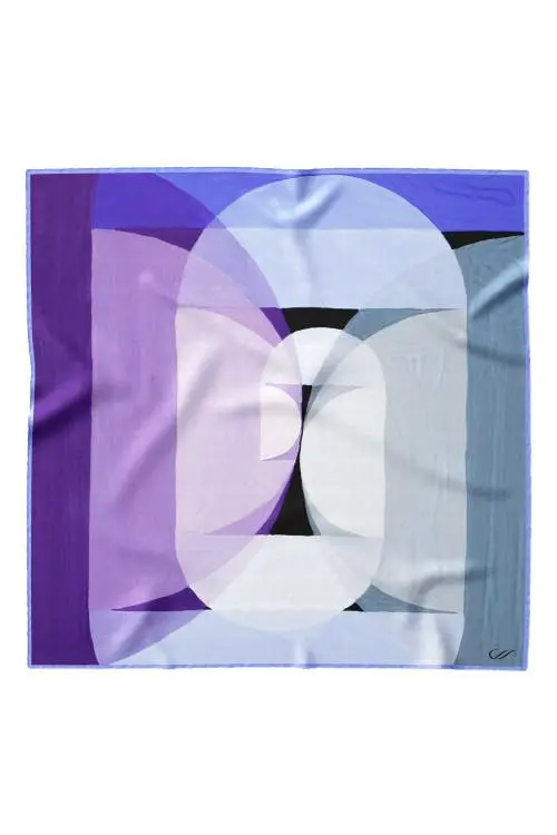 ELIZABETTA Jazzhand Rolled Silk Neckerchief For - Blue