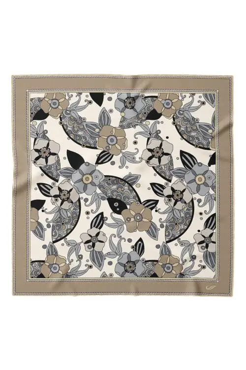 ELIZABETTA Lombardihand Rolled Silk Neckerchief For - Sand