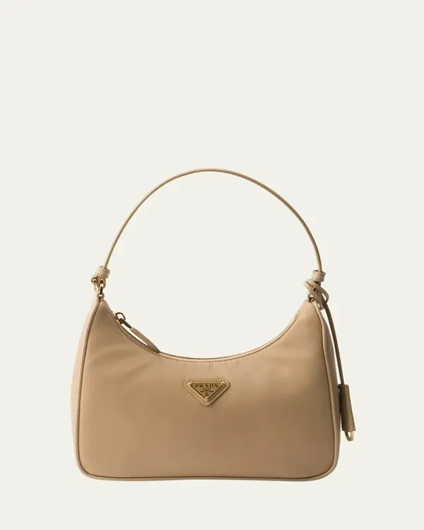 Prada Re-edition 2005 Mini Nylon Shoulder Bag - Cammello