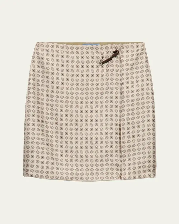 Prada Geometric Print Mini Skirt