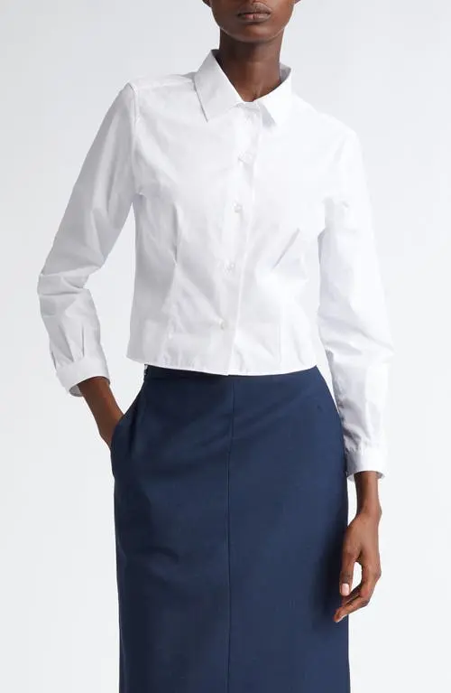 Thom Browne Crop Button-up Shirt - White