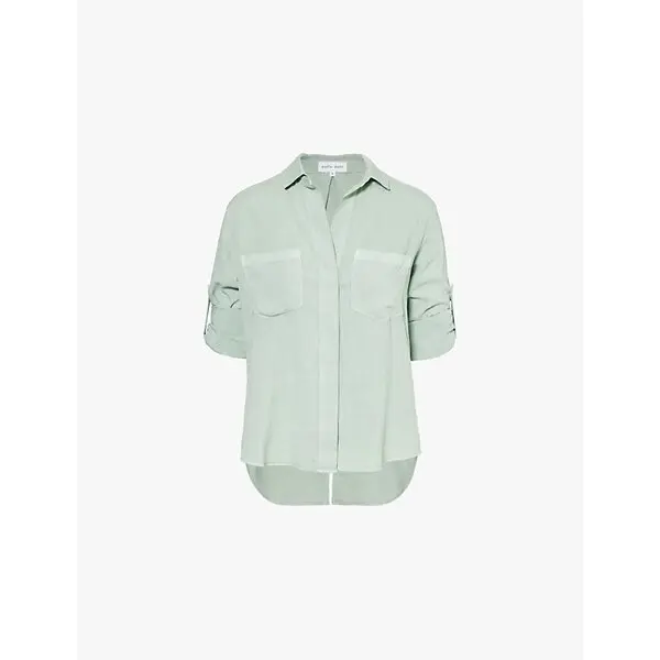 Bella Dahl Split-back Patch-pockets Woven Shirt Xs
