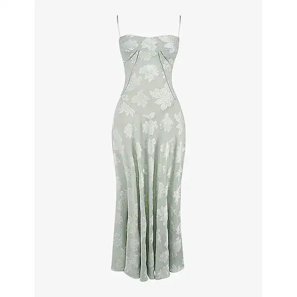 seren vintage cream floral lace back maxi dress SEREN VINTAGE CREAM FLORAL LACE BACK MAXI DRESS main image 0