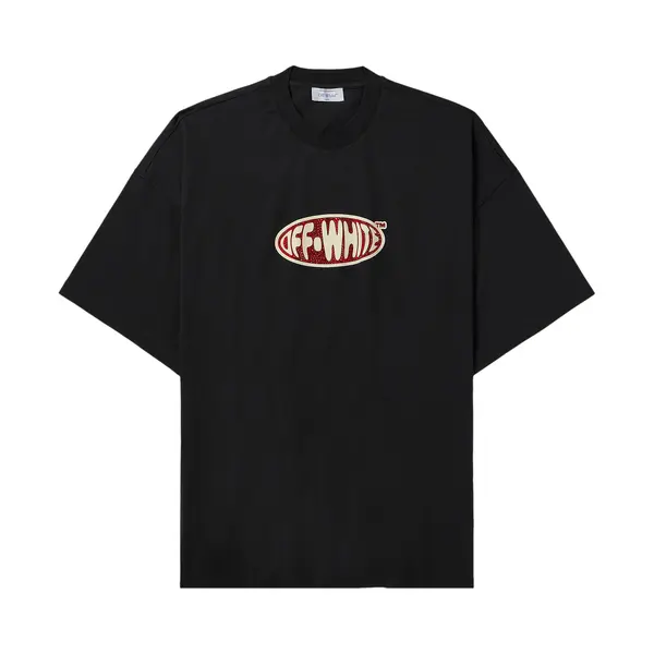Off-White Crystal Round Logo Short-sleeve T-shirt